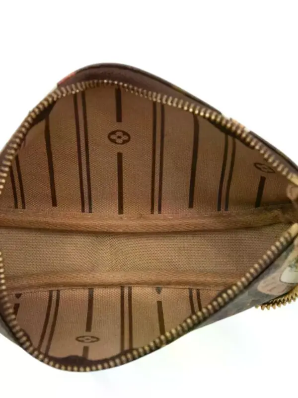 LOUIS VUITTON 2009 Monogram Trunks And Bags Patch Mini Pochette Accessoires Handbag - Brown