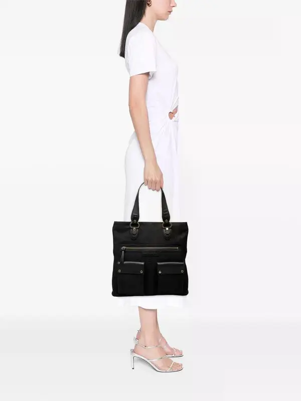 BVLGARI 1990-2000 Canvas Logomania Tote Bag - Black