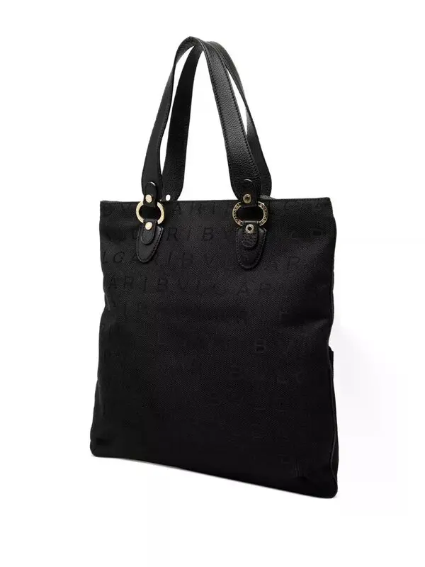 BVLGARI 1990-2000 Canvas Logomania Tote Bag