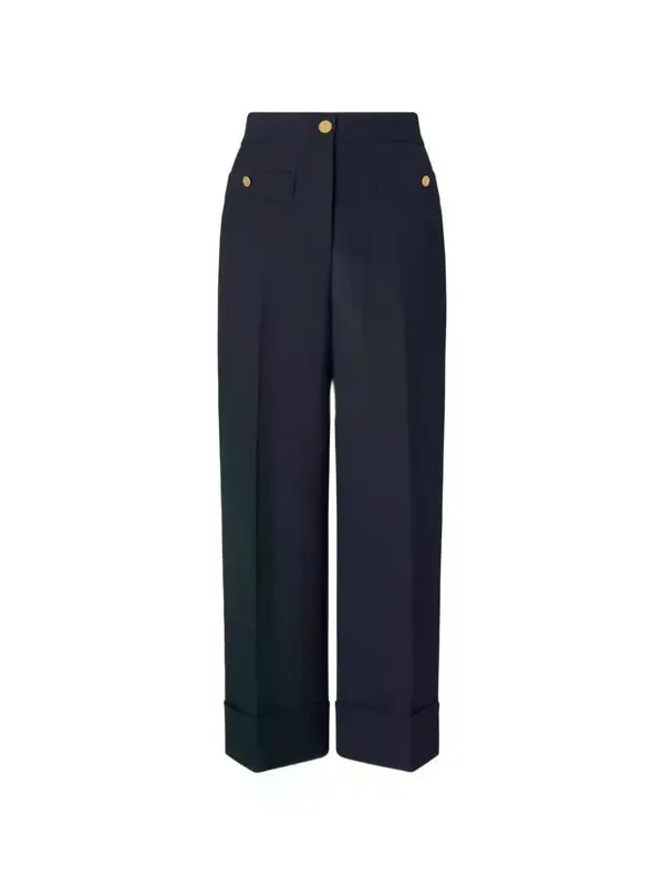 Thom Browne Hopsack Suiting Trousers With Signature Rwb Tab