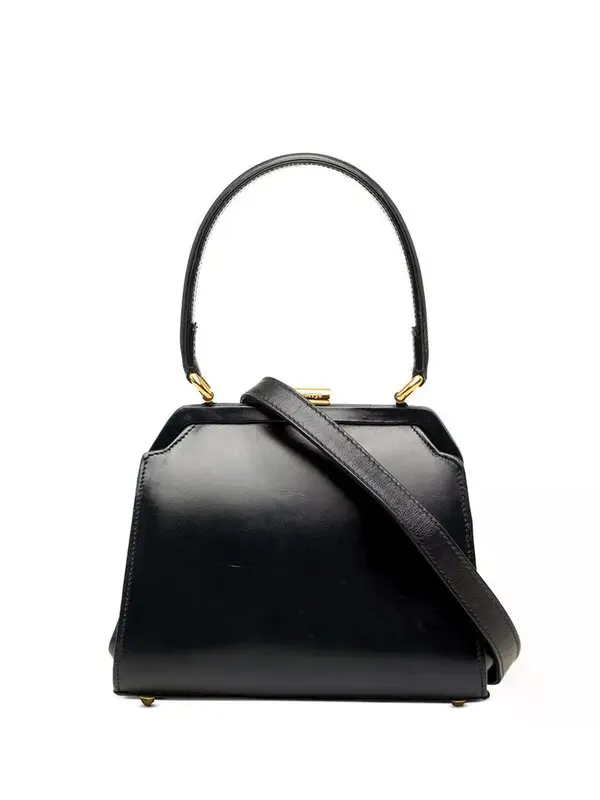 Burberry 20th Century Leather Satchel - Black