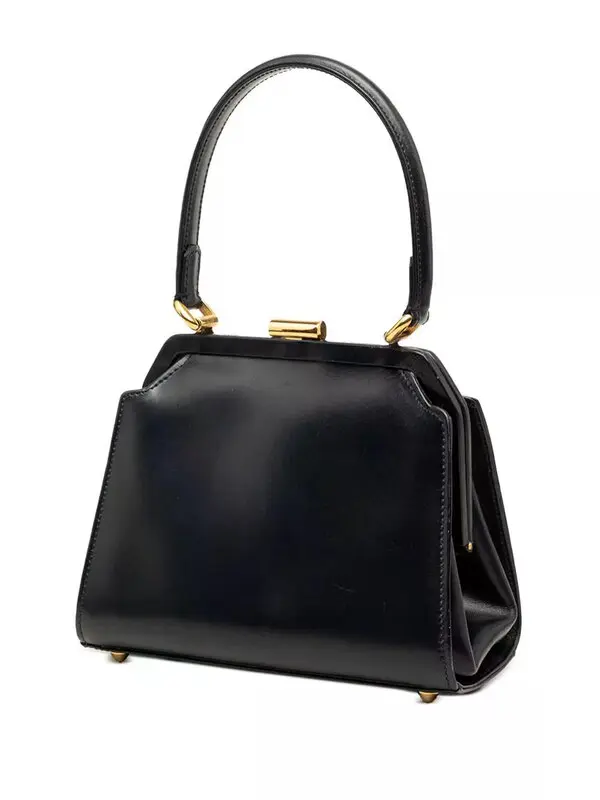 Burberry 20th Century Leather Satchel - Black