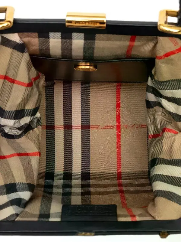 Burberry 20th Century Leather Satchel - Black