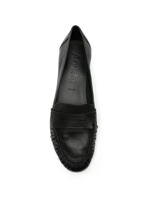 AeydĒ Aldous Ruched Penny-slot Loafers