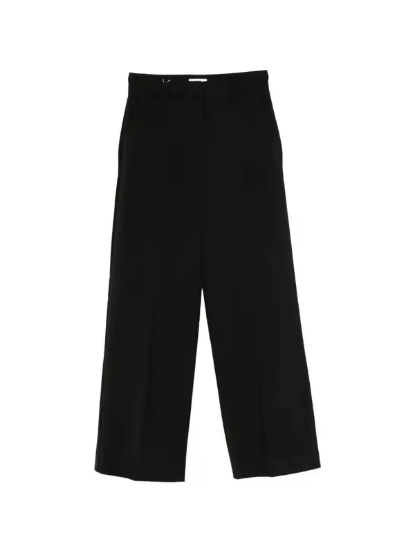 Max Mara Visivo Pressed-crease Wide-leg Trousers - Black