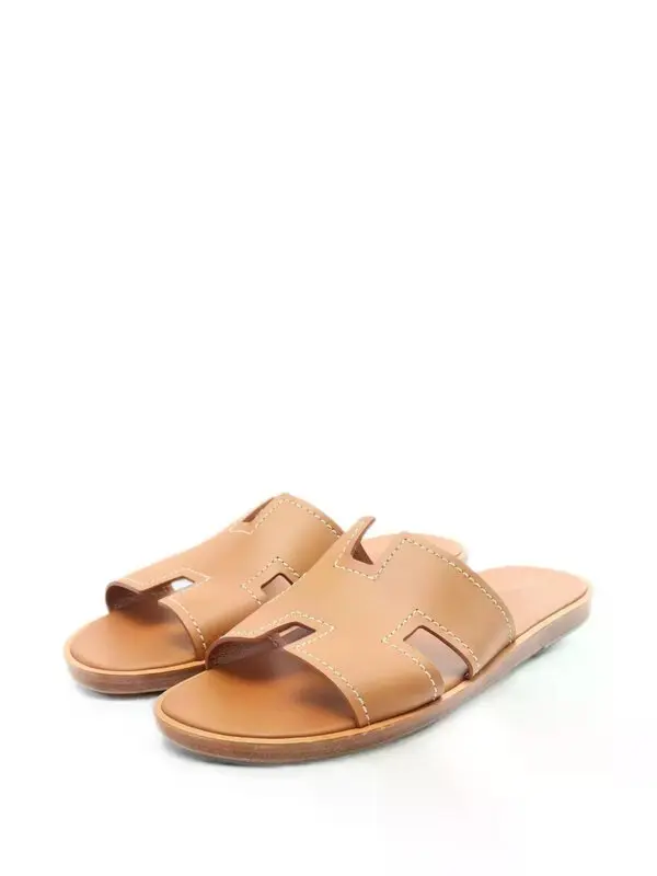 Hermès 2010s Oran Flat Sandals - Brown