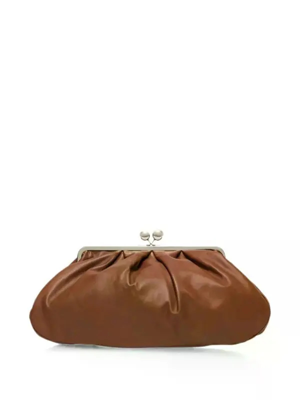 Max Mara Large Pasticcino Leather Clutch Bag