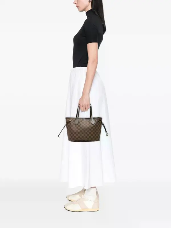 LOUIS VUITTON 2015 Damier Ebene Neverfull Pm Tote Bag - Brown