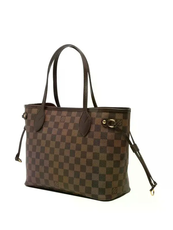 LOUIS VUITTON 2015 Damier Ebene Neverfull Pm Tote Bag