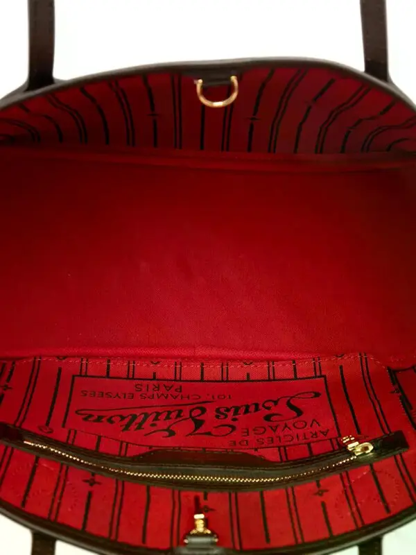 LOUIS VUITTON 2015 Damier Ebene Neverfull Pm Tote Bag