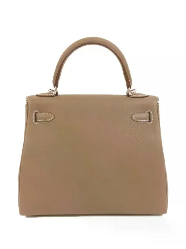 Hermès 2026 25 Kelly Leather Tote Bag - Neutrals