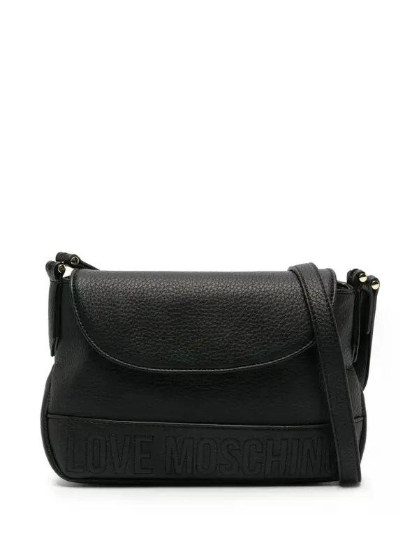 Moschino Logo-embossed Crossbody Bag - Black