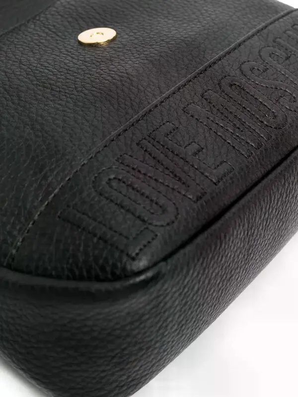 Moschino Logo Embossed Crossbody Bag