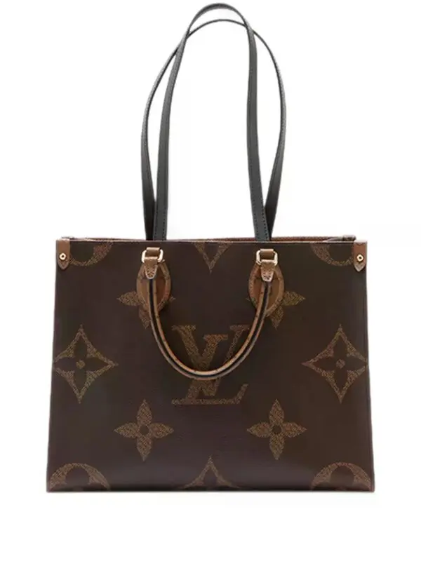 LOUIS VUITTON 2021-2026 Monogram Reverse Giant Onthego Gm Satchel - Brown