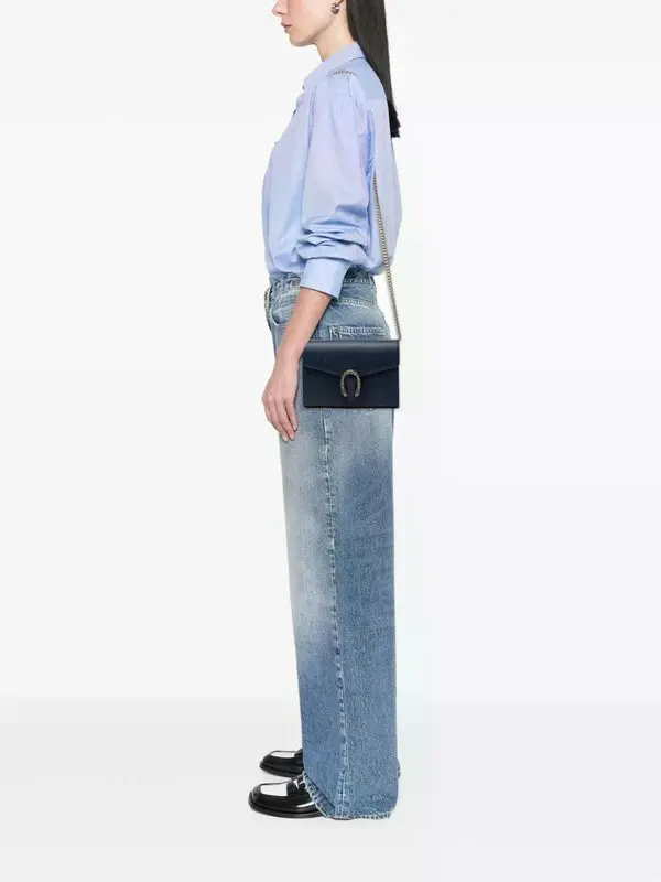 Gucci 2016-2026 Calfskin Dionysus Wallet On Chain Crossbody Bag - Blue