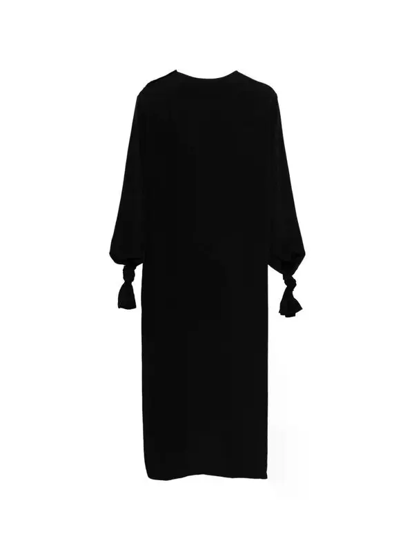 Y’s Crepe-de-chine Midi Dress - Black