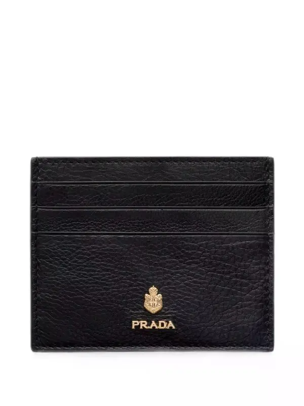 Prada Leather Card Holder - Black