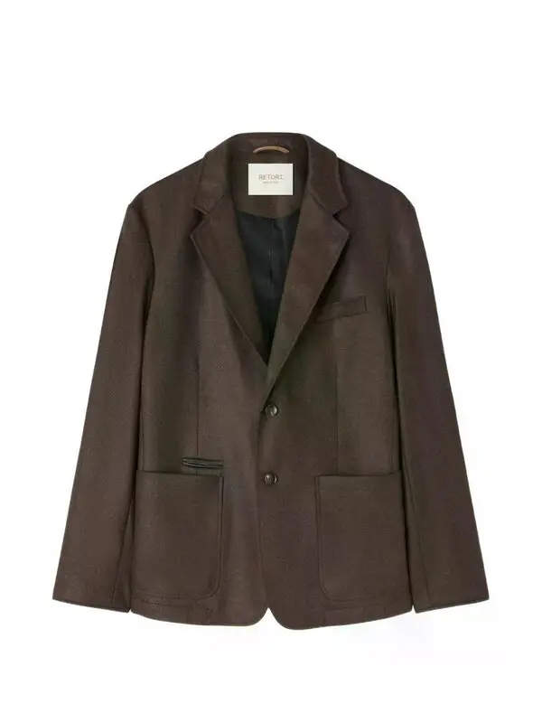 RETORI Padded Single-breasted Blazer - Brown