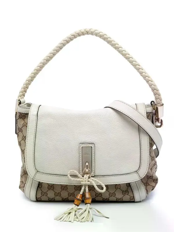 Gucci Gg Canvas Bella Flap Satchel - Neutrals