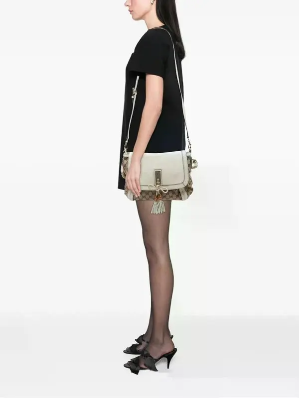 Gucci Gg Canvas Bella Flap Satchel - Neutrals