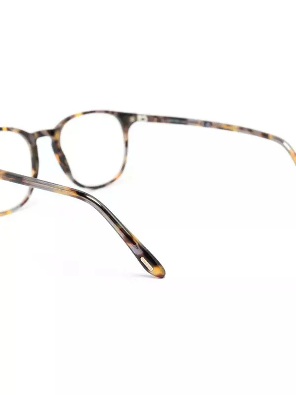TOM FORD Tortoiseshell-effect Oval-frame Glasses