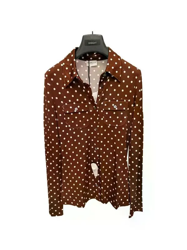 Marella Mlsvinci Polka-dot Pocket-detail Shirt - Brown
