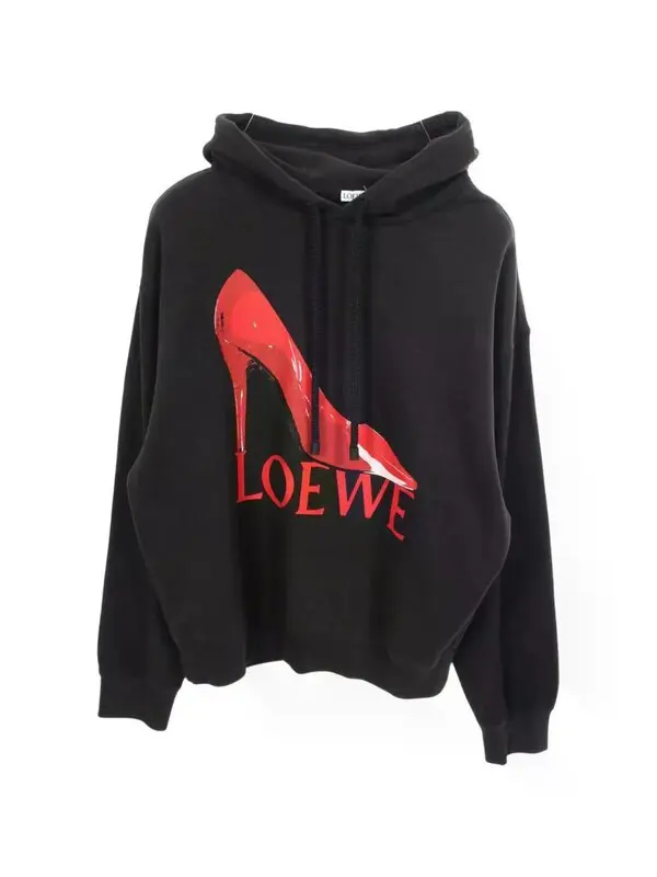 Loewe 2010s Logo-print Hoodie - Black