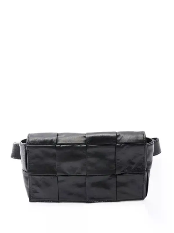 Bottega Veneta 2010s Cassette Intrecciato Belt Bag - Black
