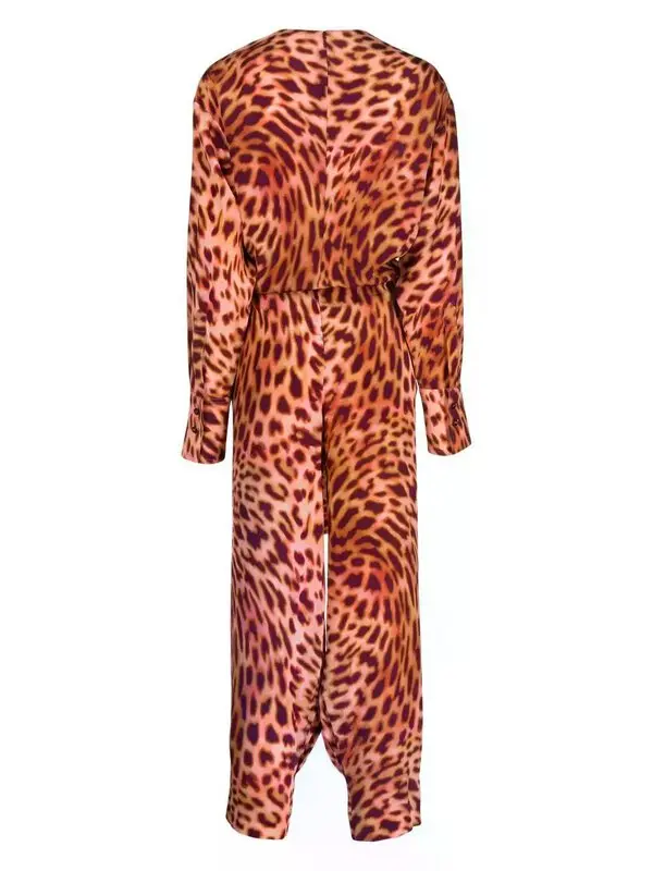 Stella McCartney Leopard Print Tie-waist Jumpsuit