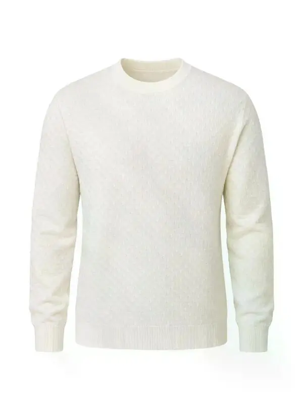 PAOLO PECORA Textured-knit Virgin Wool Sweater - White