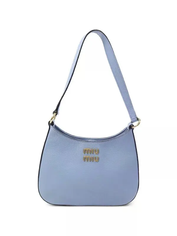 Miu Miu Madras Leather Shoulder Bag - Blue