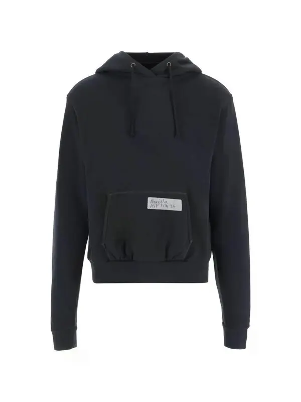 MAISON MARGIELA Logo-print Hoodie - Blue
