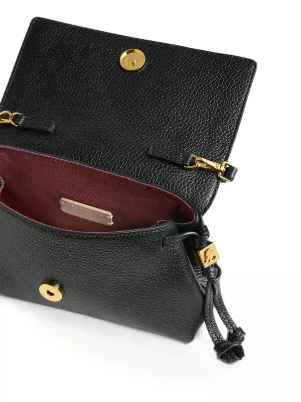 COCCINELLE Thess Grained Leather Shoulder Bag - Black