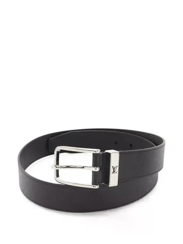 LOUIS VUITTON Pont Neuf Taiga Belt - Black