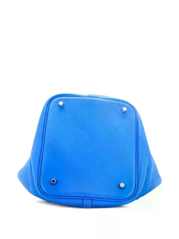 Hermès Picotin Lock Bag Clemence Mm Bucket Bag - Blue
