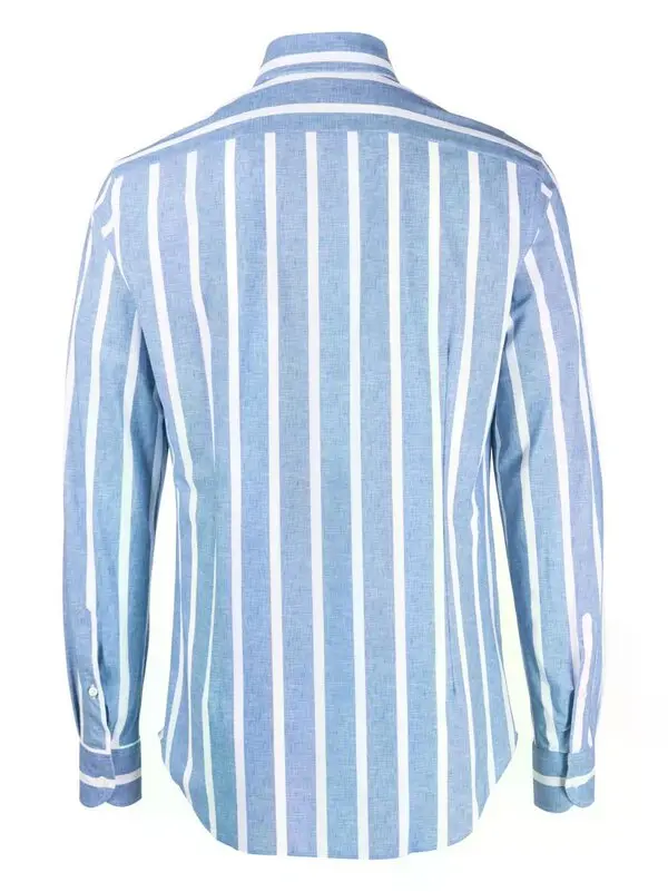 Corneliani Stripe-print Buttoned Shirt