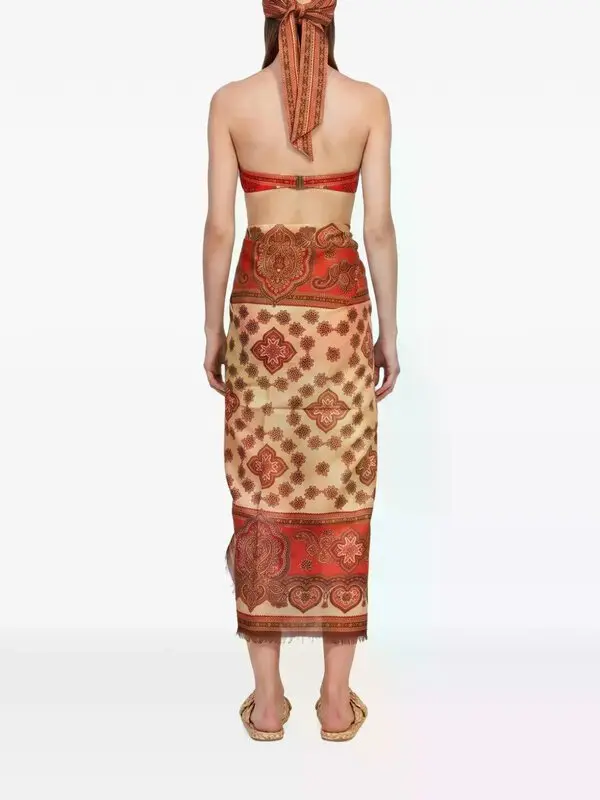 Zimmermann Paisley-print Fringed Pareo