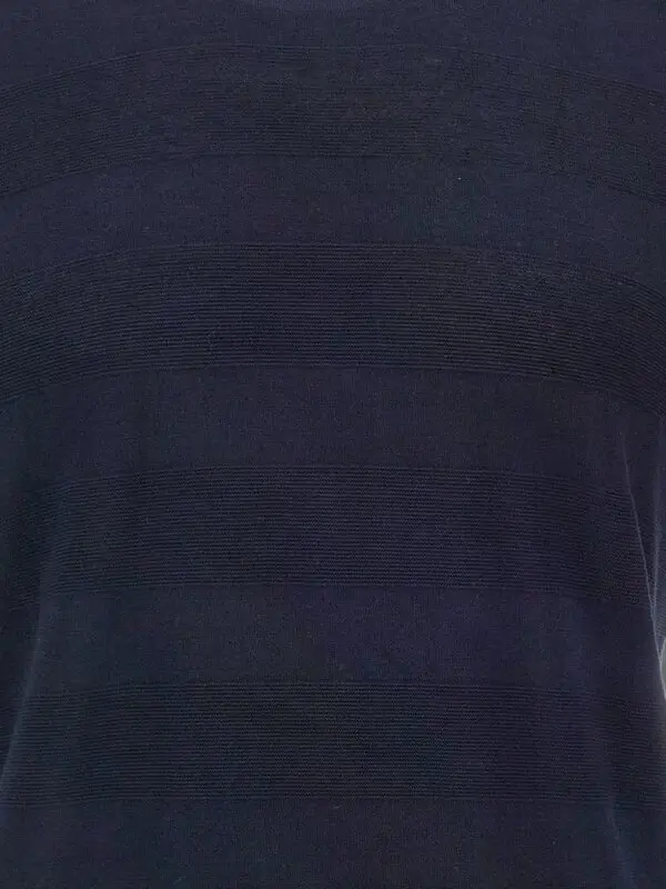 KANGRA Horizontal-stripe Short-sleeve Sweater