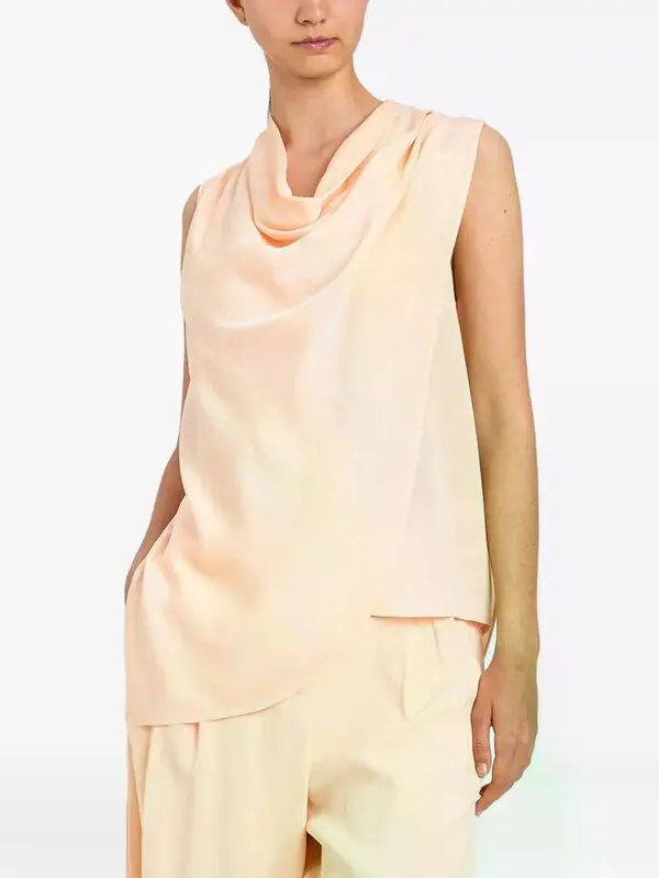 TWINSET Draped Sleeveless Blouse - Neutrals