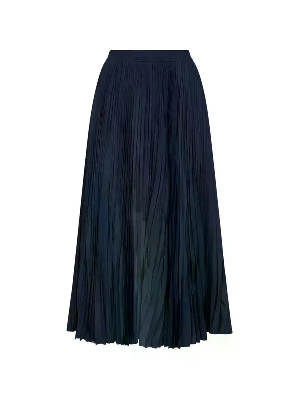 Max Mara Plissé-effect Midi Skirt - Blue