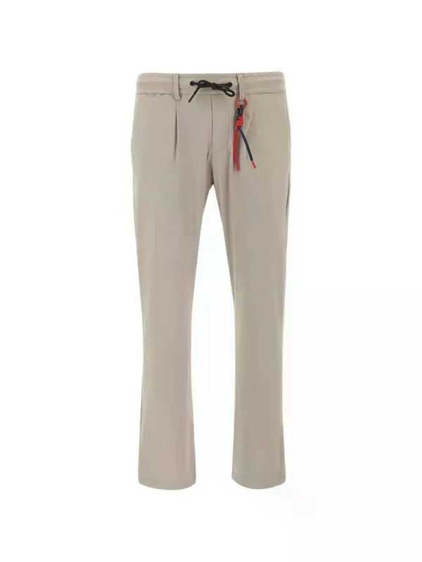 PEOPLE OF SHIBUYA Drawstring Waist Pleated Trousers - Neutrals