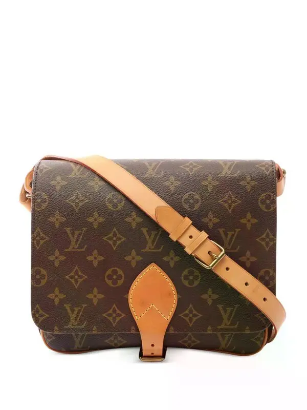 LOUIS VUITTON 1990 Monogram Cartesier Gm Shoulder Bag - Brown
