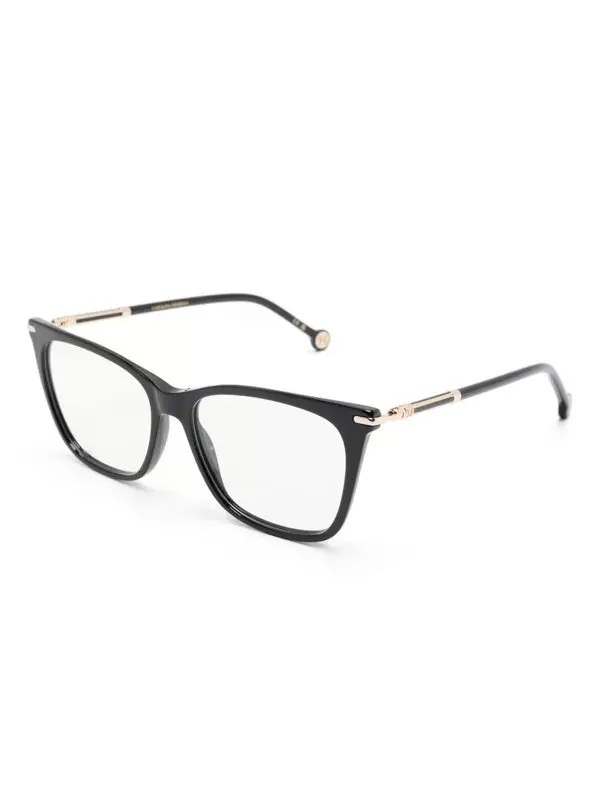 Carolina Herrera Logo-engraved Cat-eye Glasses - Black