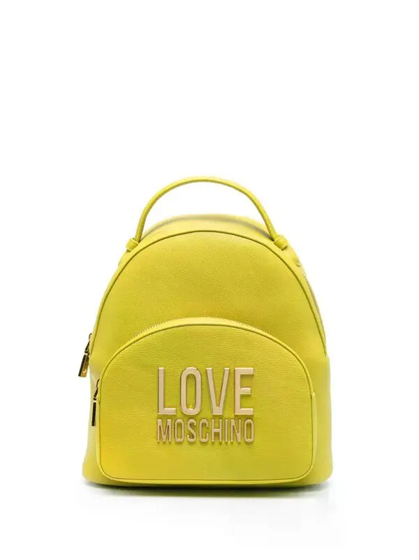 Moschino Logo-plaque Zip Backpack - Green