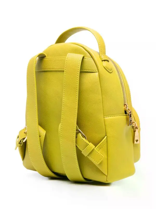 Moschino Logo-plaque Zip Backpack - Green