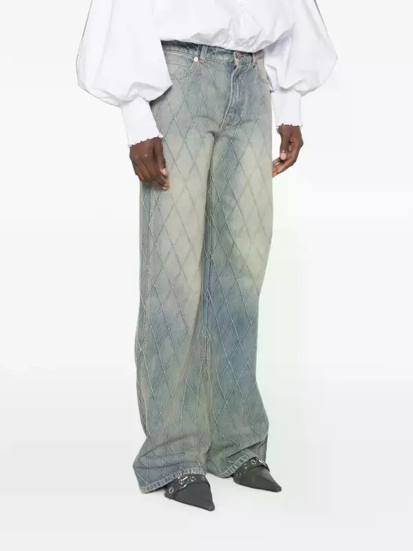 Balmain Buttoned Straight-leg Jeans