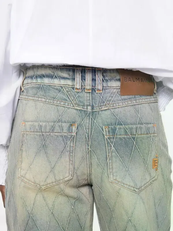 Balmain Buttoned Straight-leg Jeans