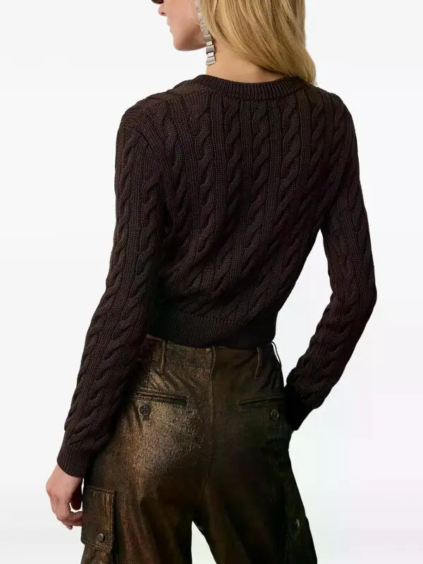 Ralph Lauren Cable-knit Cropped Cardigan