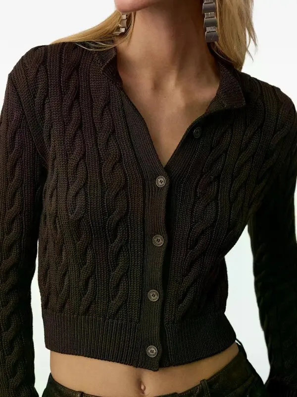 Ralph Lauren Cable-knit Cropped Cardigan