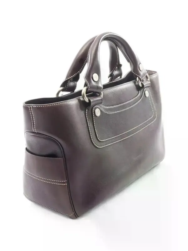 Celine 2000s Boogie Leather Tote Bag - Brown